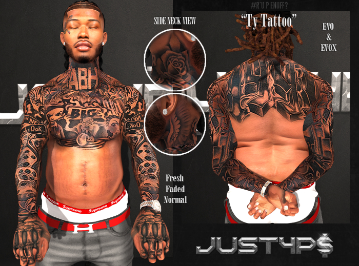 Second Life Marketplace Just4p Ty Tattoo Evo And Evox